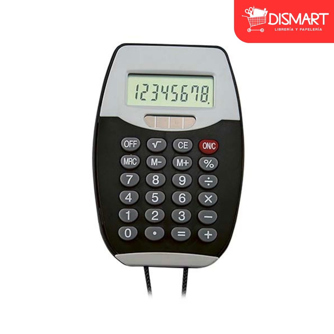 Calculadora colgante Encore Negra – Dismart GT | Libreria y Papeleria