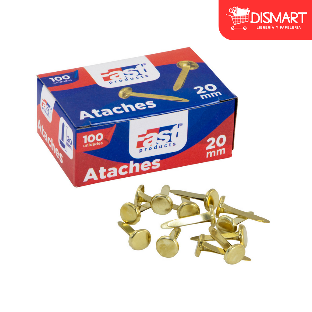 Atache fast 20mm 100u – Dismart GT | Libreria y Papeleria