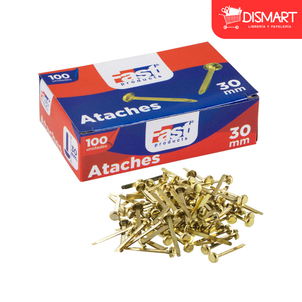 Atache fast 30mm 100u – Dismart GT | Libreria y Papeleria