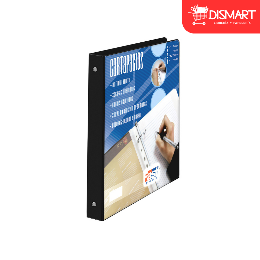 Cartapacio fast con funda 1/2" negro – Dismart GT | Libreria y Papeleria