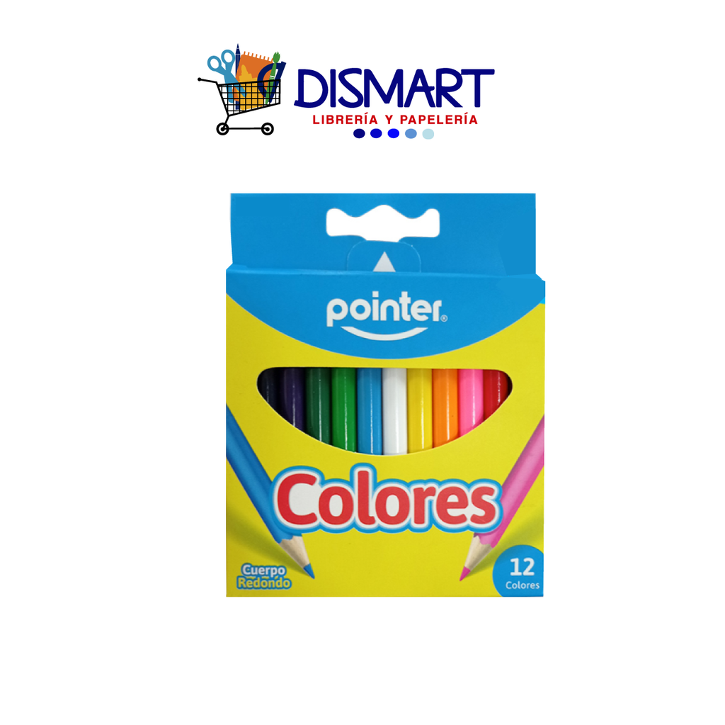 Crayón Madera 12 Colores Corto Pointer – Dismart GT | Libreria y Papeleria