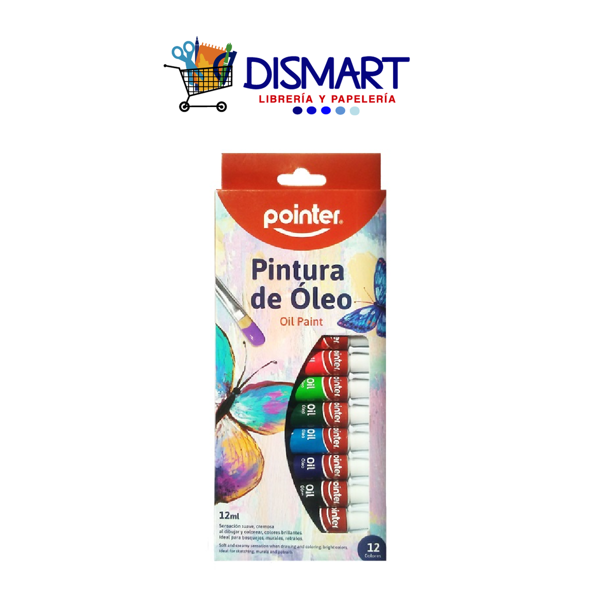 Pintura Oleo Pointer Tubo 12ml 12 Colores – Dismart GT | Libreria y ...