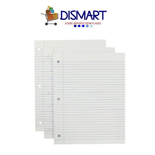 Hojas Lineas T/Carta. Paquete 100 Hojas – Dismart GT | Libreria y Papeleria